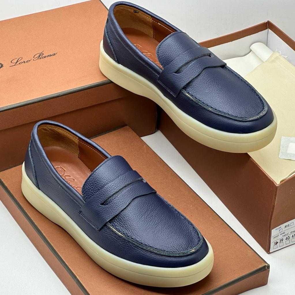 Loro Piana Loafers Navy Blue